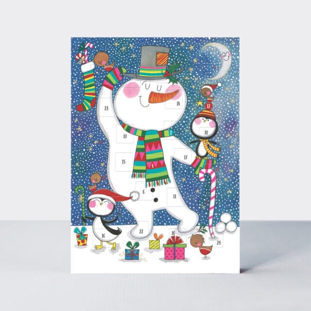 ADCRD1 ADVENT CALENDAR CARD – SNOWMAN & PENGUINS | KOOKOO MADAME