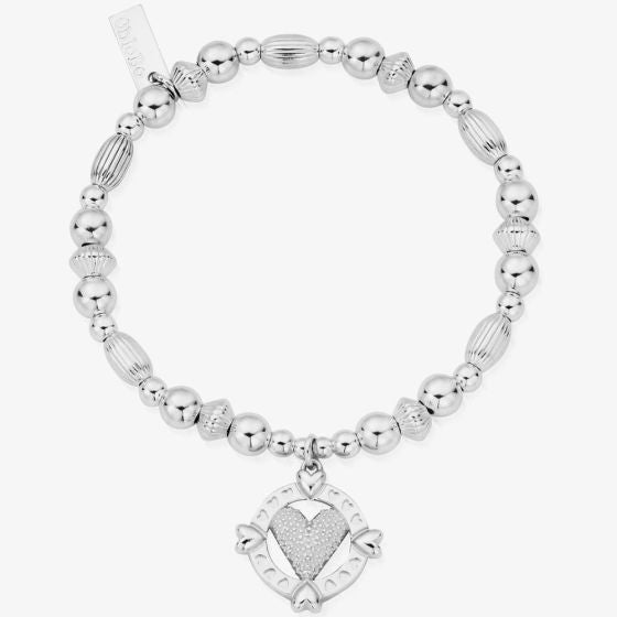 SBCDR3224 FOLLOW YOUR HEART SILVER BRACELET | KOOKOO MADAME